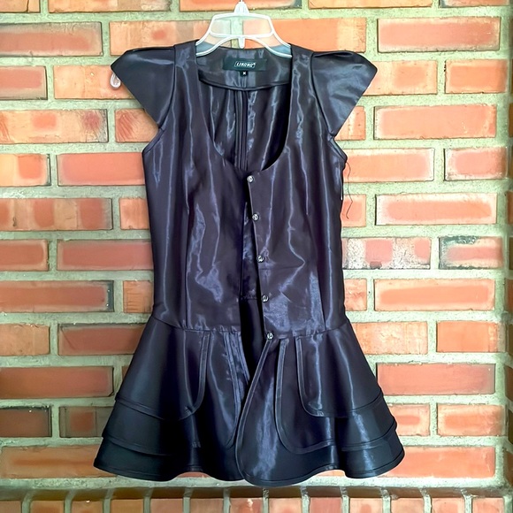 livava | Tops | Livava Black Peplum Petticoat Medium Ruffled Mid Evil ...